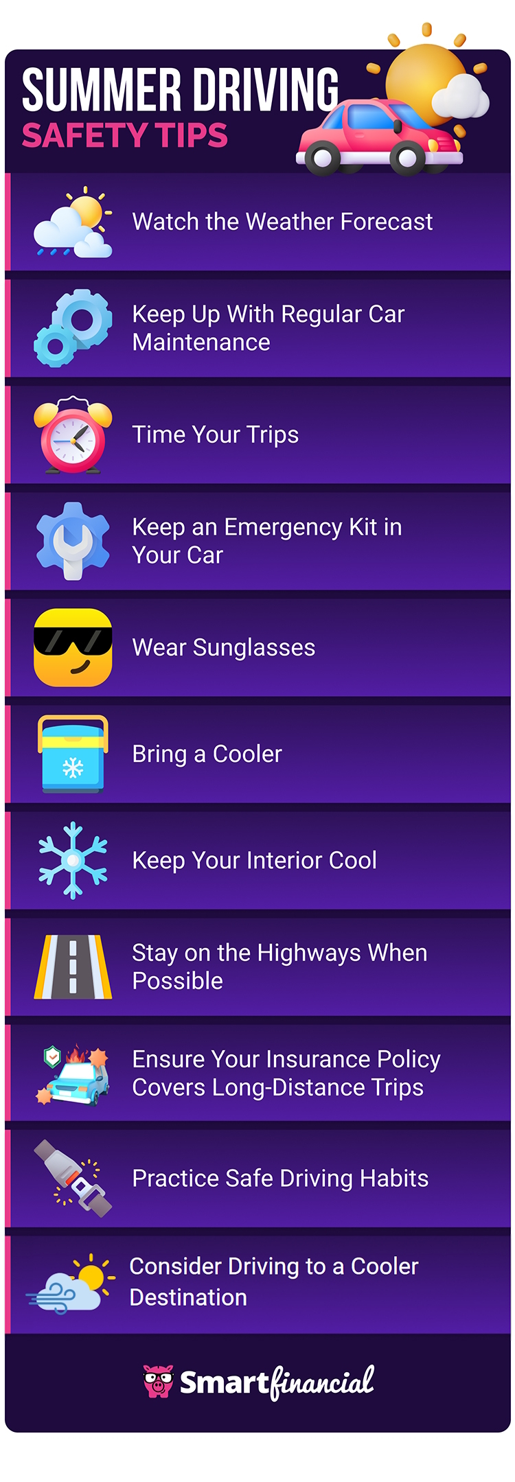 Summer Driving Tips for Safer Road Trips | SmartFinancial